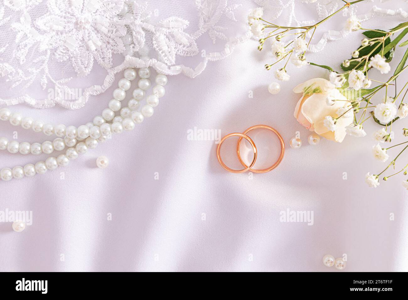 Chic wedding still life for designing a postcard, invitation, wedding ...