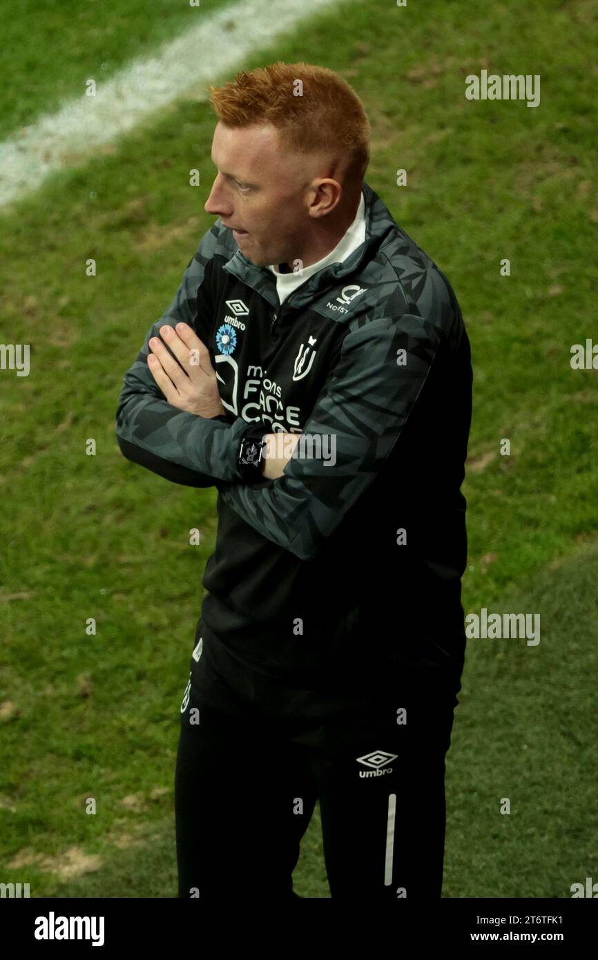 Coach of Stade de Reims Will Still aka William Still during the French ...