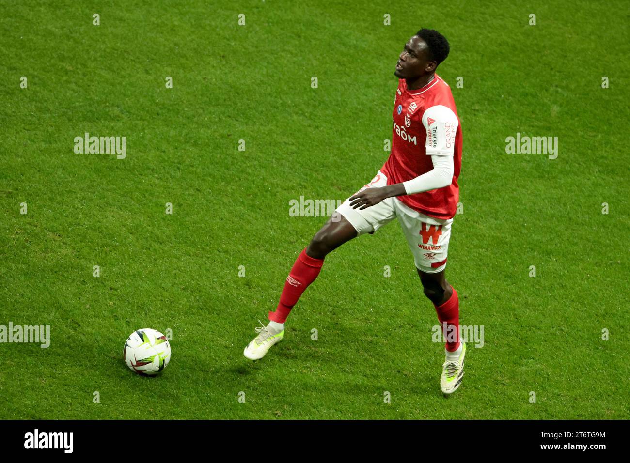 Joseph Okumu of Reims during the French championship Ligue 1 football ...