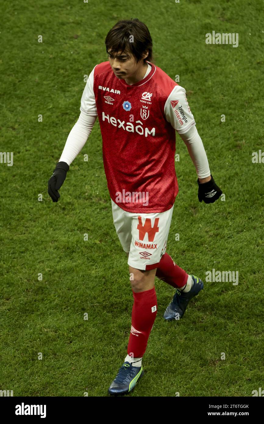 Junya Ito of Reims during the French championship Ligue 1 football ...