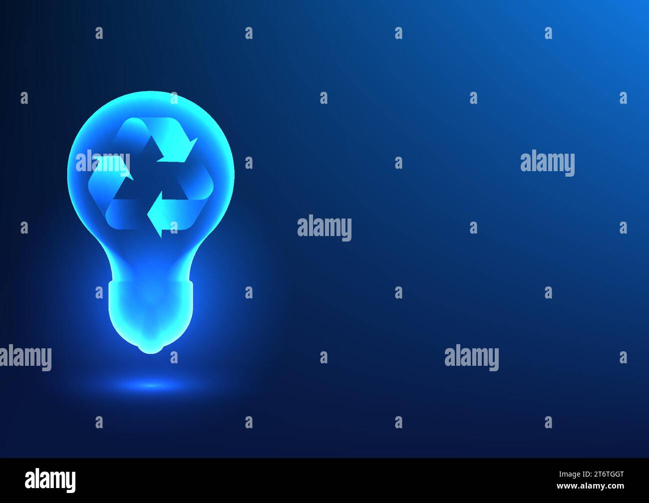 Technology background, Recycling symbol inside light bulb It represents ...