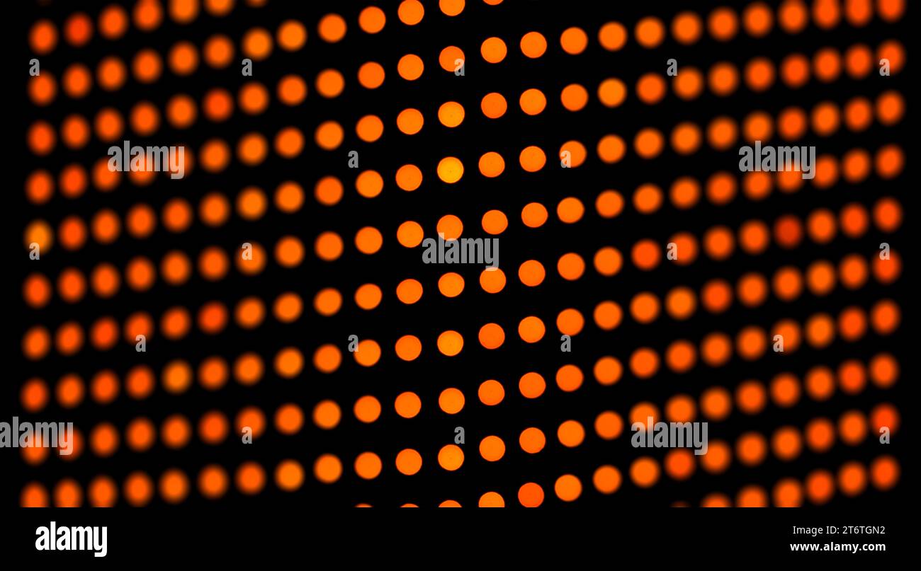 Orange abstract grunge grid polka dot halftone background pattern, LED ...