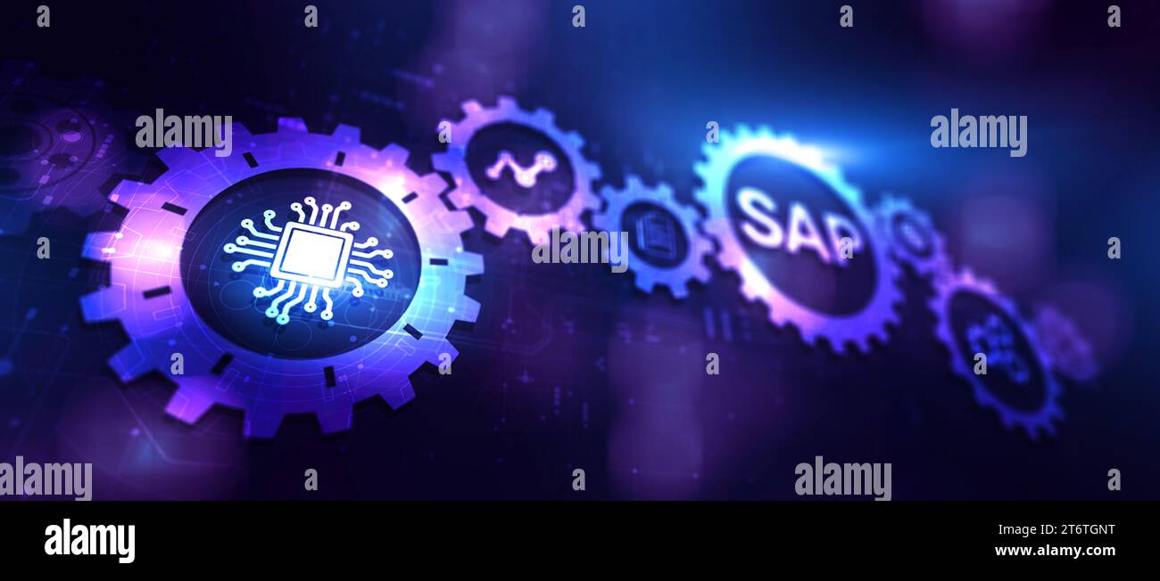 SAP - Business process automation software. ERP enterprise resources ...