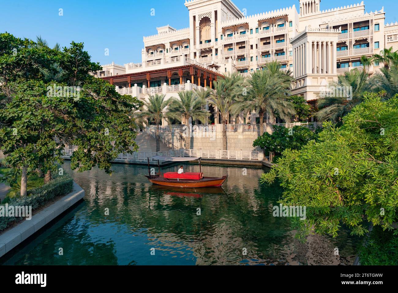 Dubai, United Arab Emirates. July 1st 2019 Water front gardens of ...
