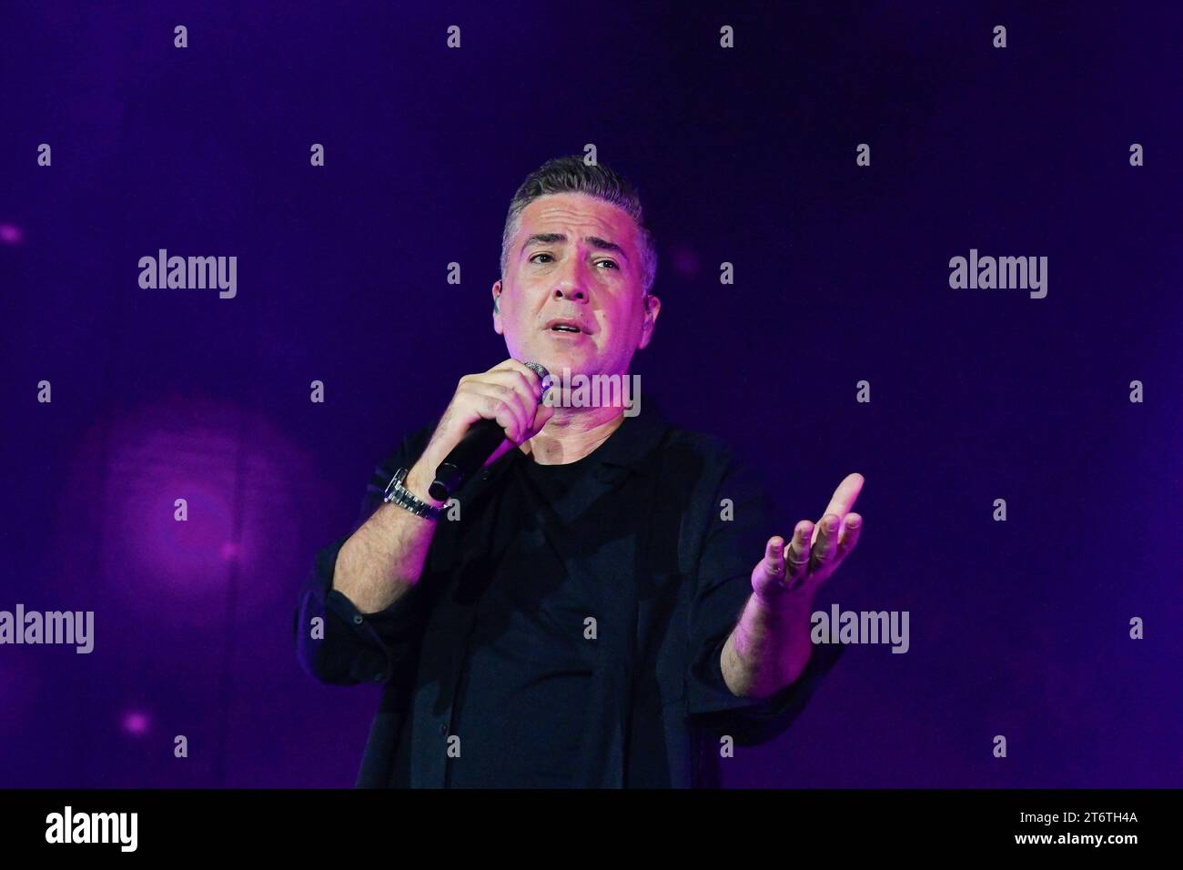 Croatia, Zagreb, 111123. Serbian singer Zeljko Joksimovic held a concert in the full Arena ...