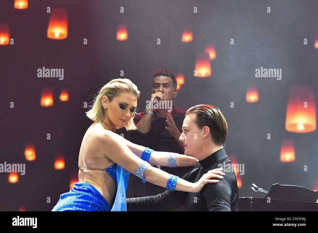 Croatia, Zagreb, 111123. Serbian singer Zeljko Joksimovic held a concert in the full Arena ...