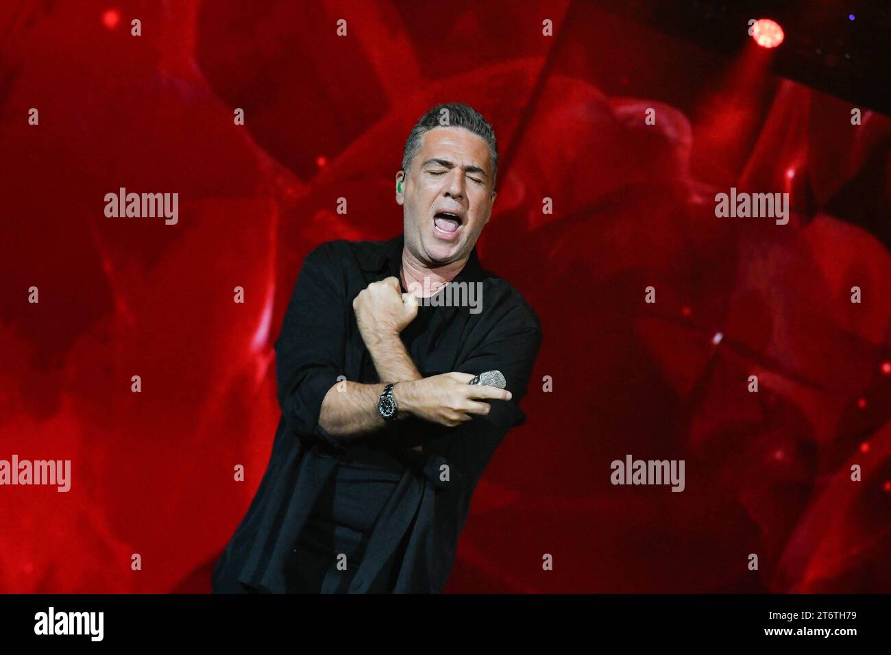 Croatia, Zagreb, 111123. Serbian singer Zeljko Joksimovic held a concert in the full Arena ...