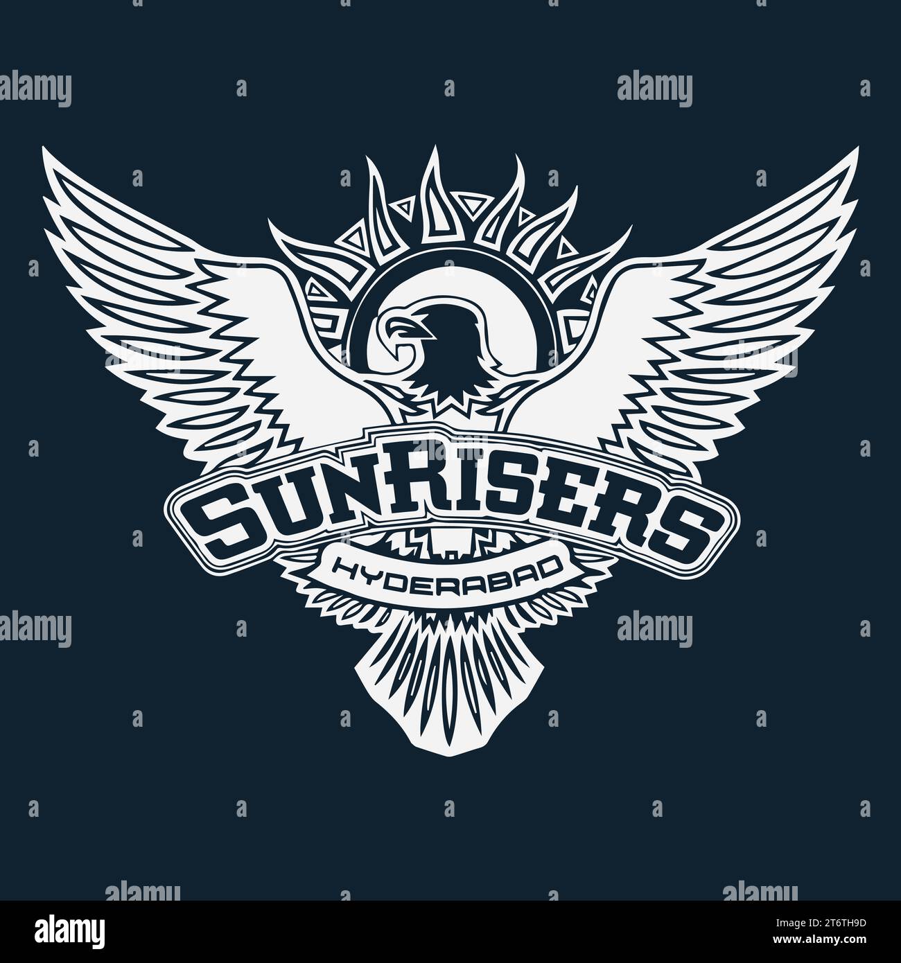 Sunrisers Hyderabad Logo White Style Indian professional Cricket club ...