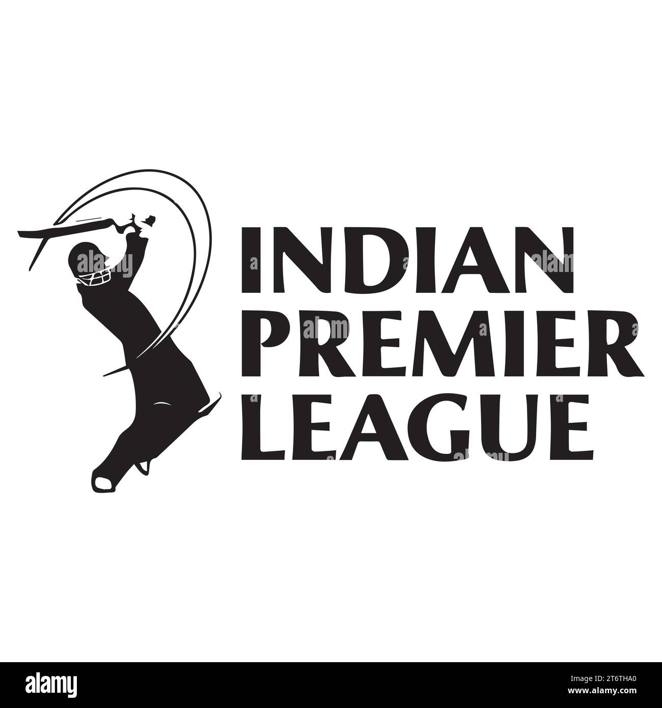 IPL Indian Premier League Logo Black Style Indian Professional IPL Indian Premier League Logo Black Style Indian Professional