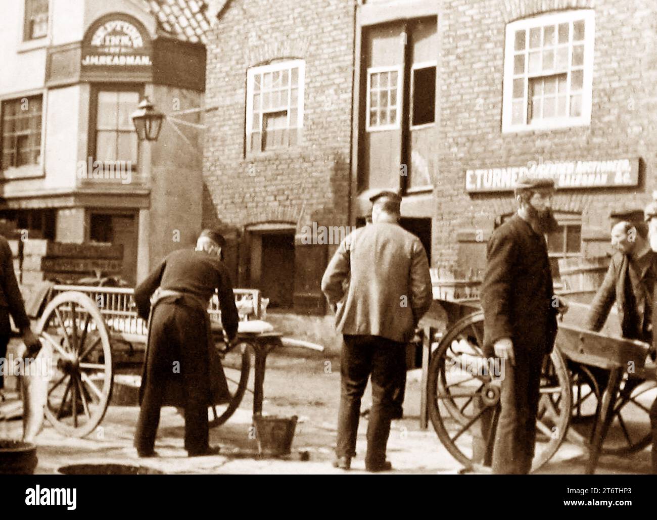 Fish Market, Whitby, Victorian period Stock Photo - Alamy