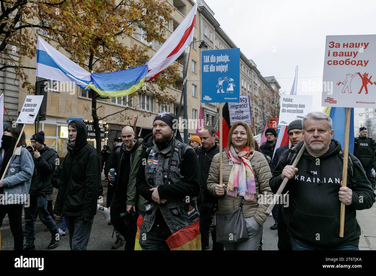 Participants of the Anti-fascist protest "For Yours and Our Freedom ...