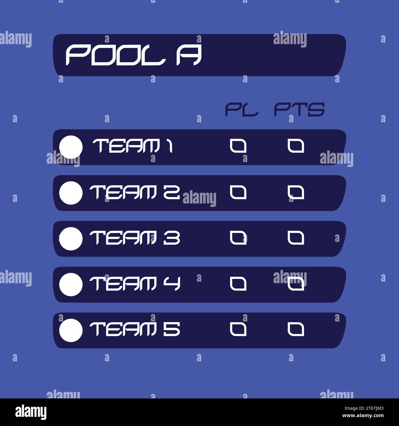 Pool group team lineup template, Vector Illustration Abstract Editable ...