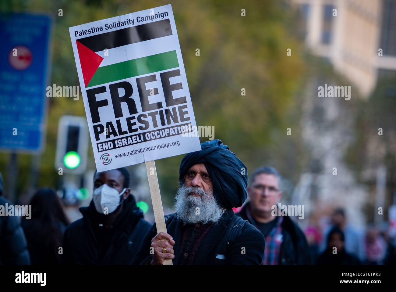 A protestor march with a placard during the National March For ...