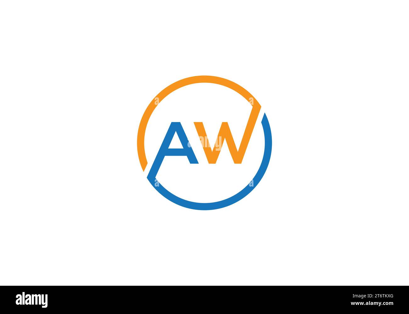 AW letter logo alphabet design icon for business. AW monogram for a ...