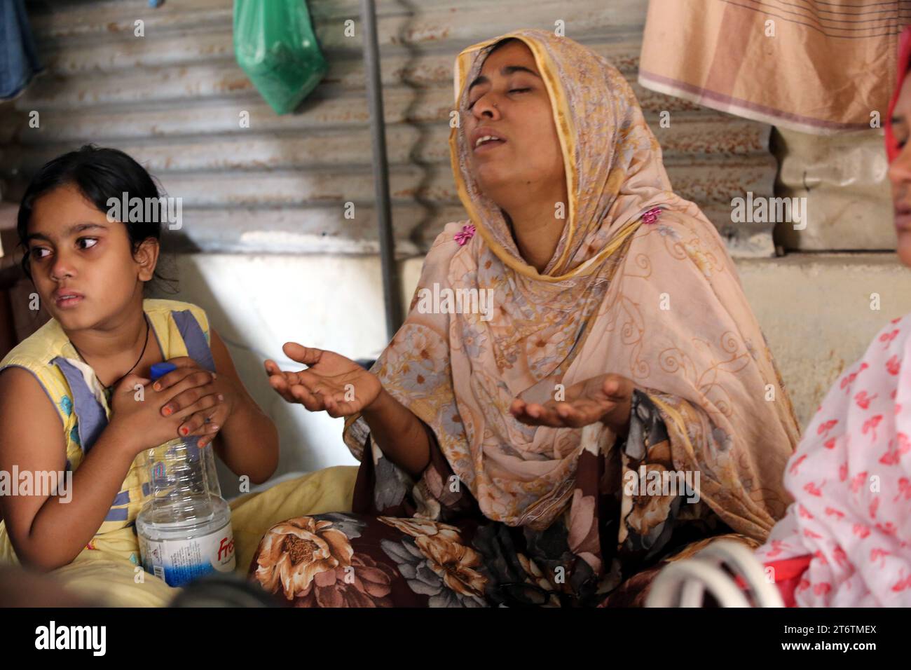November 12, 2023, Dhaka, Wari, Bangladesh: Nargis Parvin, the wife of ...