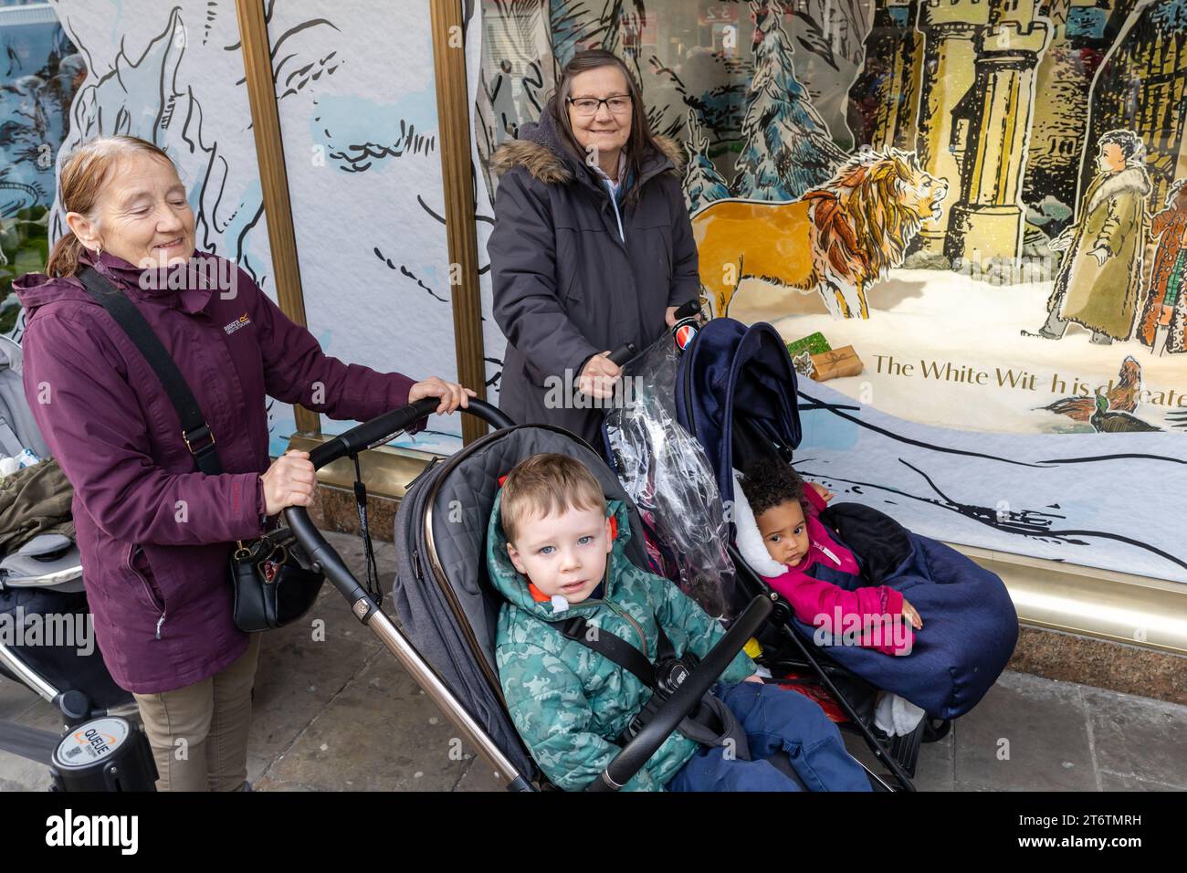 Visitors to the annual Fenwick's department store window, in Newcastle ...