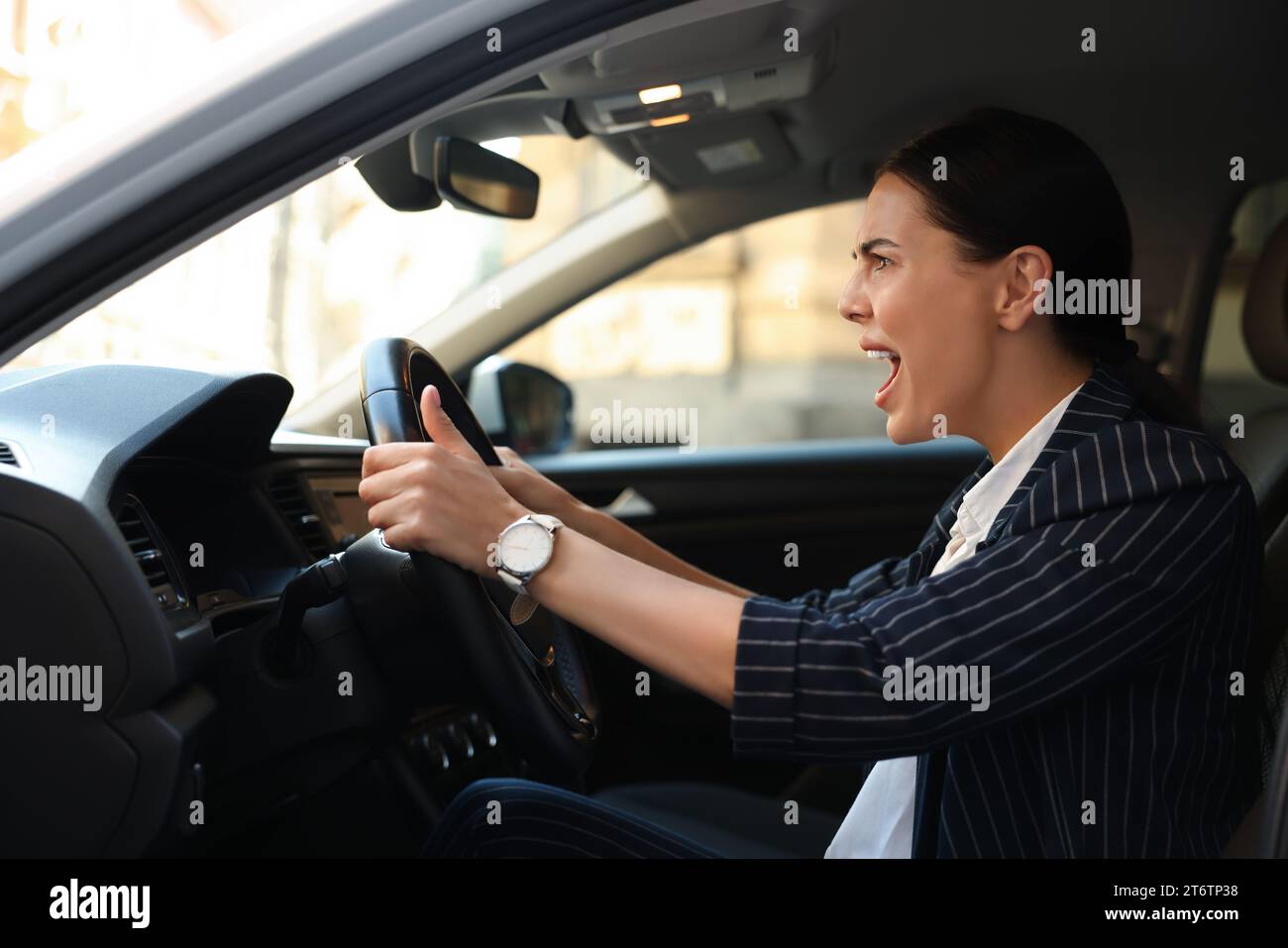Driver stuck traffic jam hi-res stock photography and images - Alamy