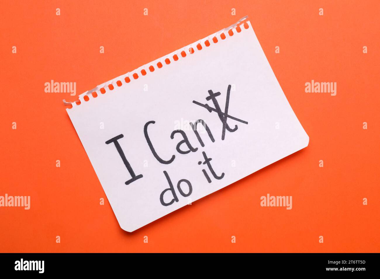 Motivation concept. Changing phrase from I Can't Do It into I Can Do It ...