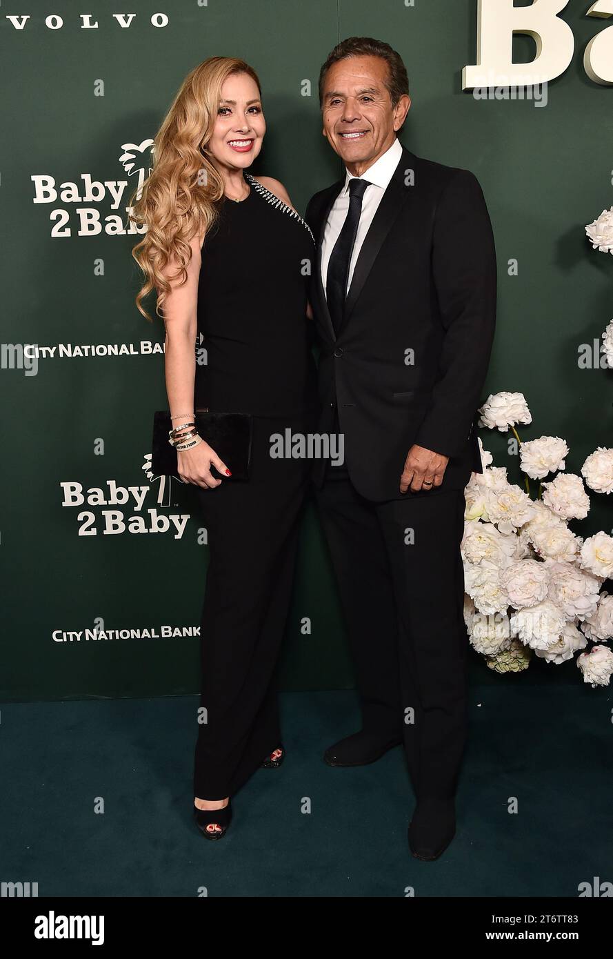 Antonio Villaraigosa and Patricia Govea arriving to the 2023 Baby2Baby ...
