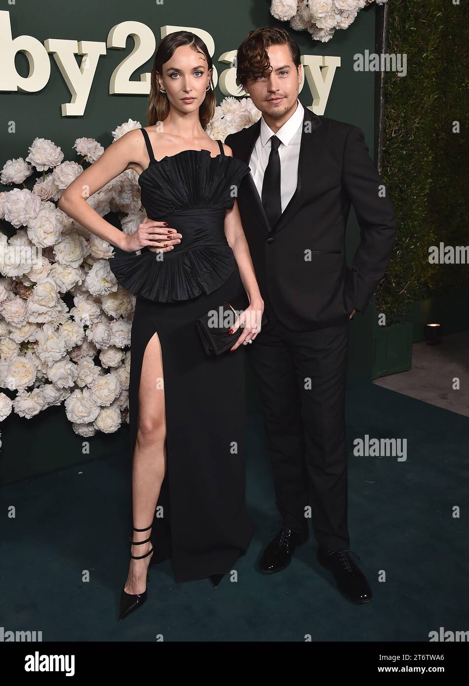 Ari Fournier and Cole Sprouse arriving to the 2023 Baby2Baby Gala held ...