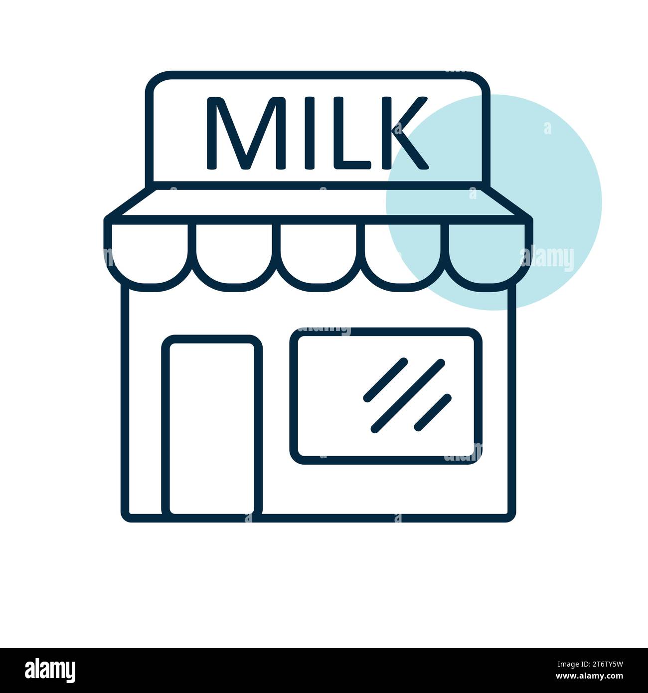 Dairy store facade vector icon. Dairy product sign. Graph symbol for ...