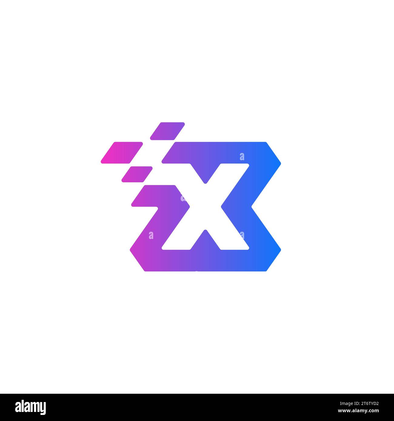 X Logo X Monogram Initial X Logo Letter X Logo Pixel Digital Data