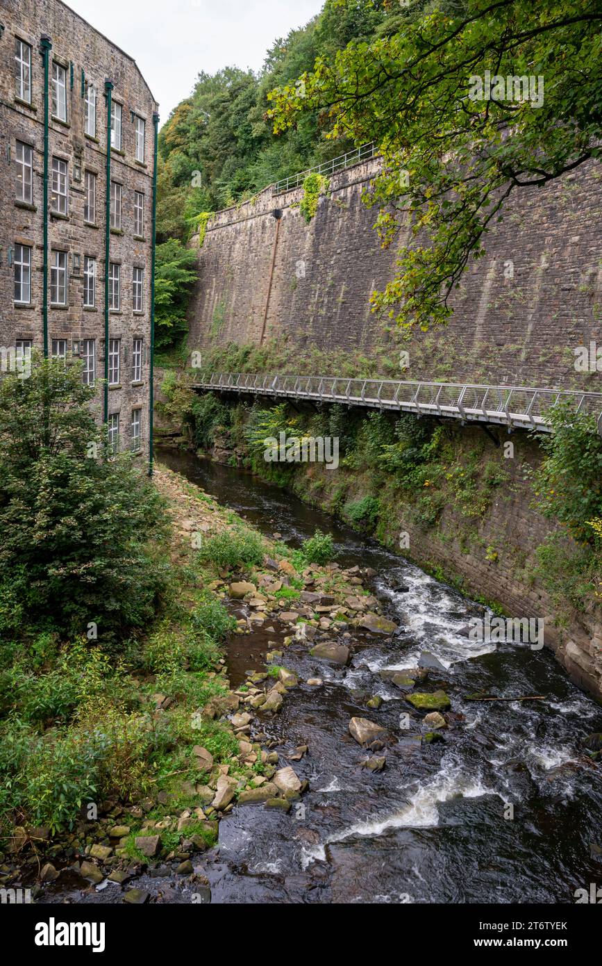 The Torrs Riverside Park at New Mills, Derbyshire, England. The ...