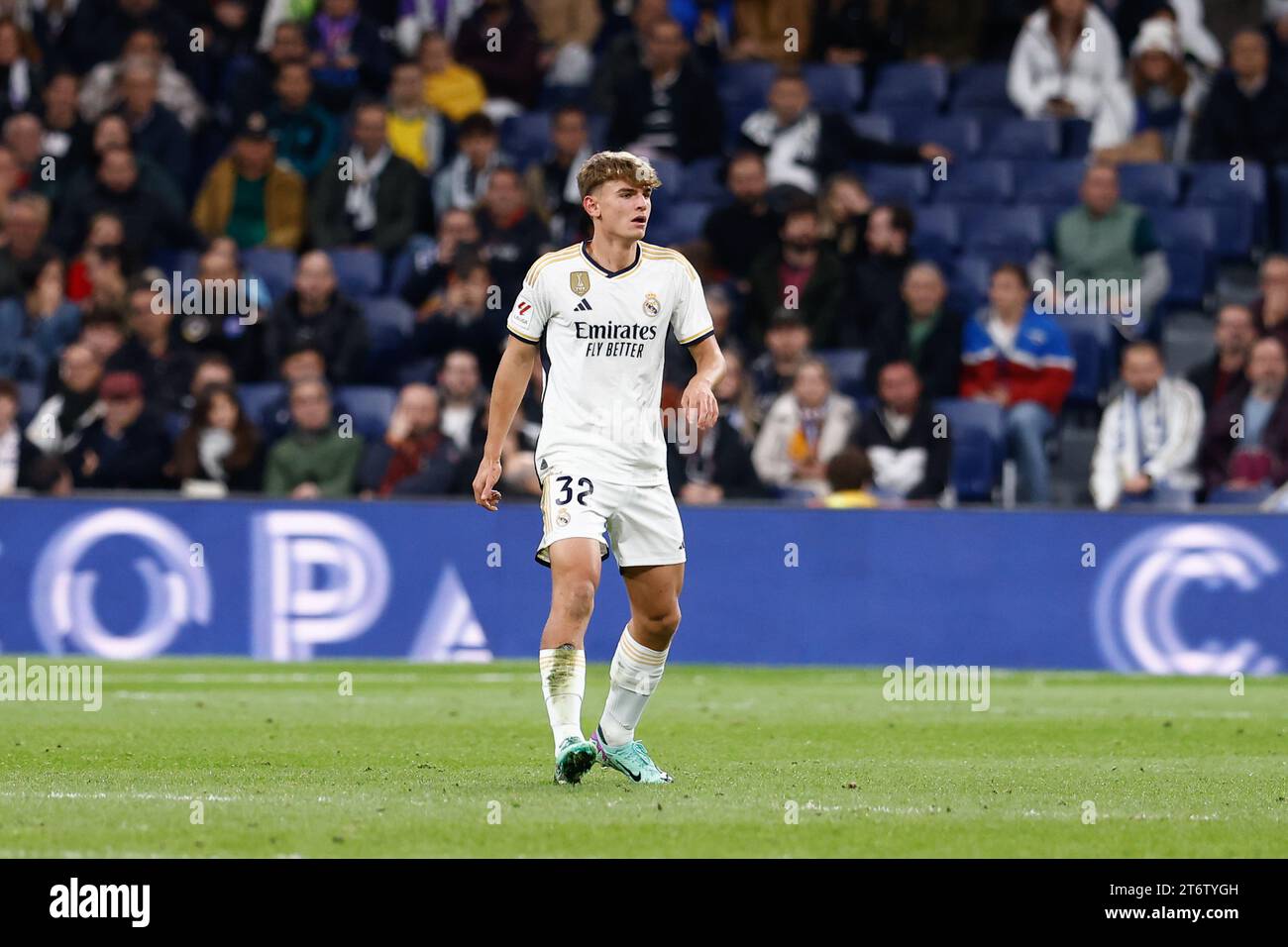 Nico Paz of Real Madrid during the Spanish championship La Liga ...