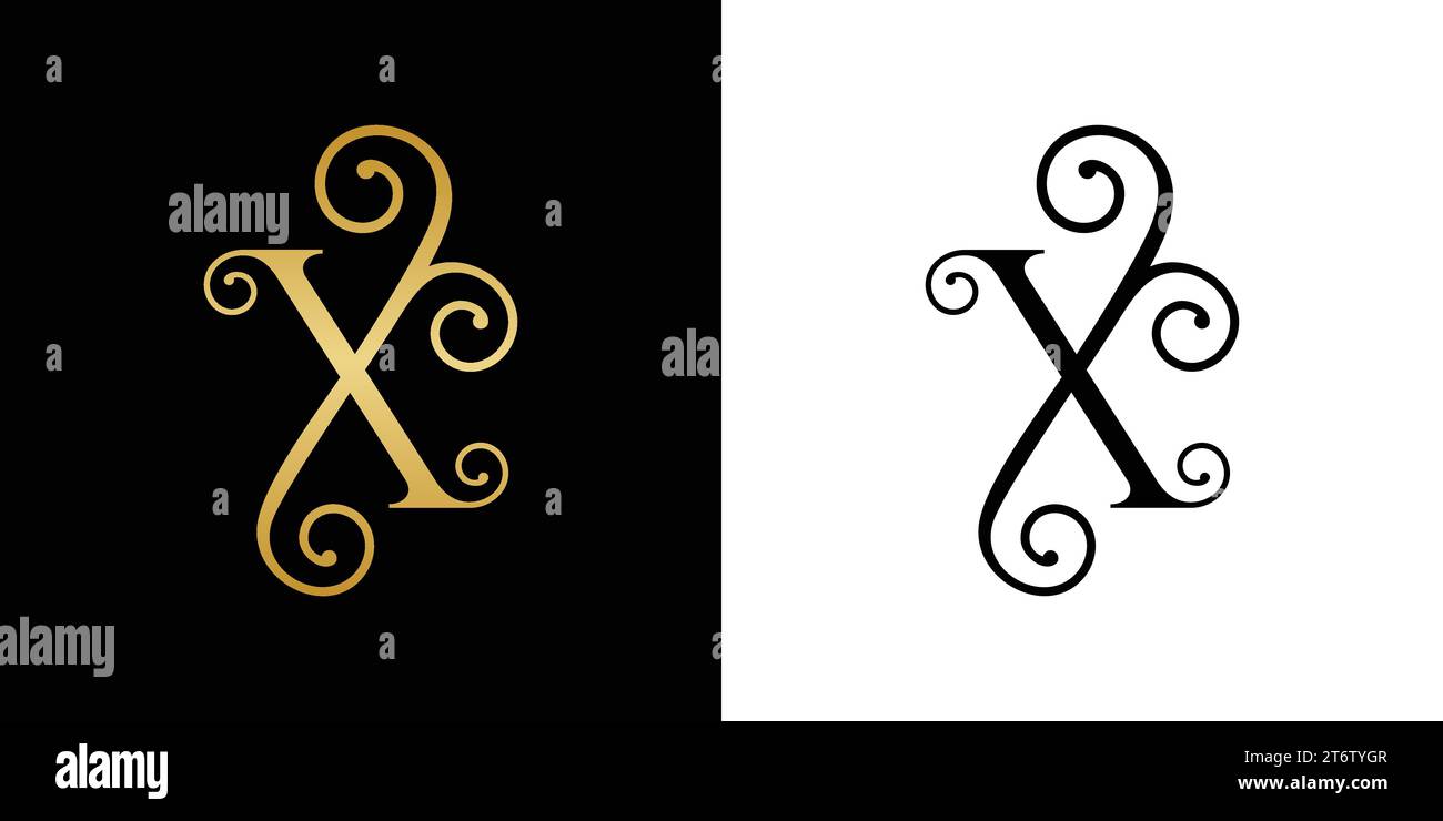 X logo, X monogram, initials X icon, letter X logo, elegant, icon ...