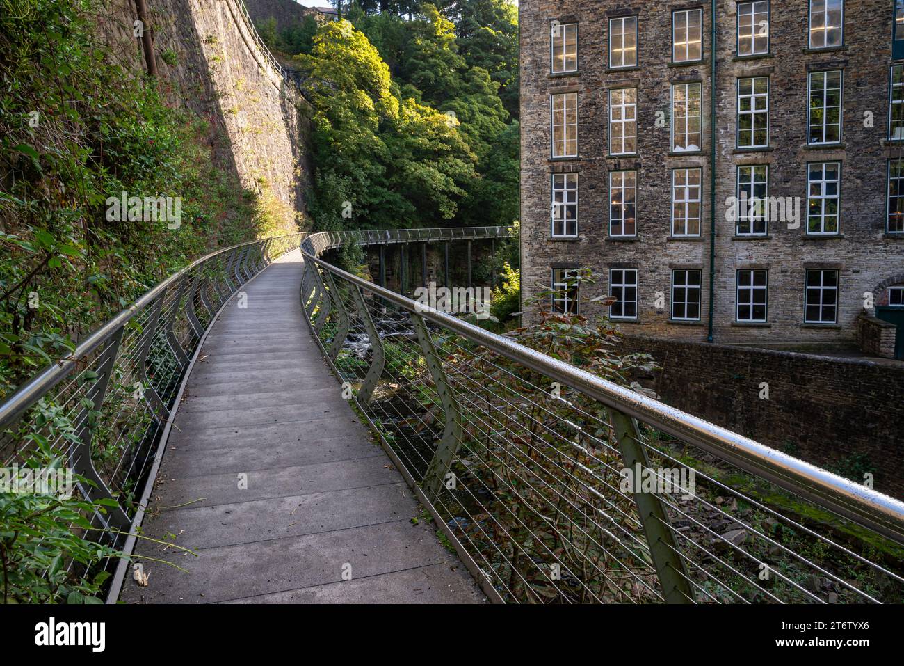 The Torrs Riverside Park at New Mills, Derbyshire, England. The ...