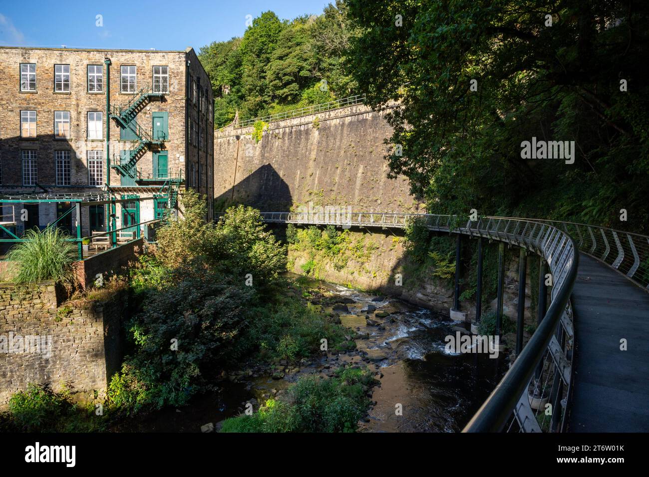 The Torrs Riverside Park at New Mills, Derbyshire, England. The ...