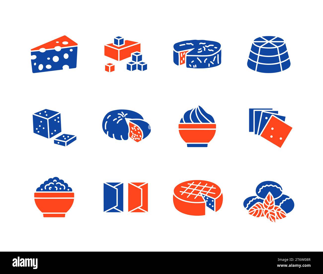Cheese vector icon set. Dairy products sign. Graph symbol for cooking ...