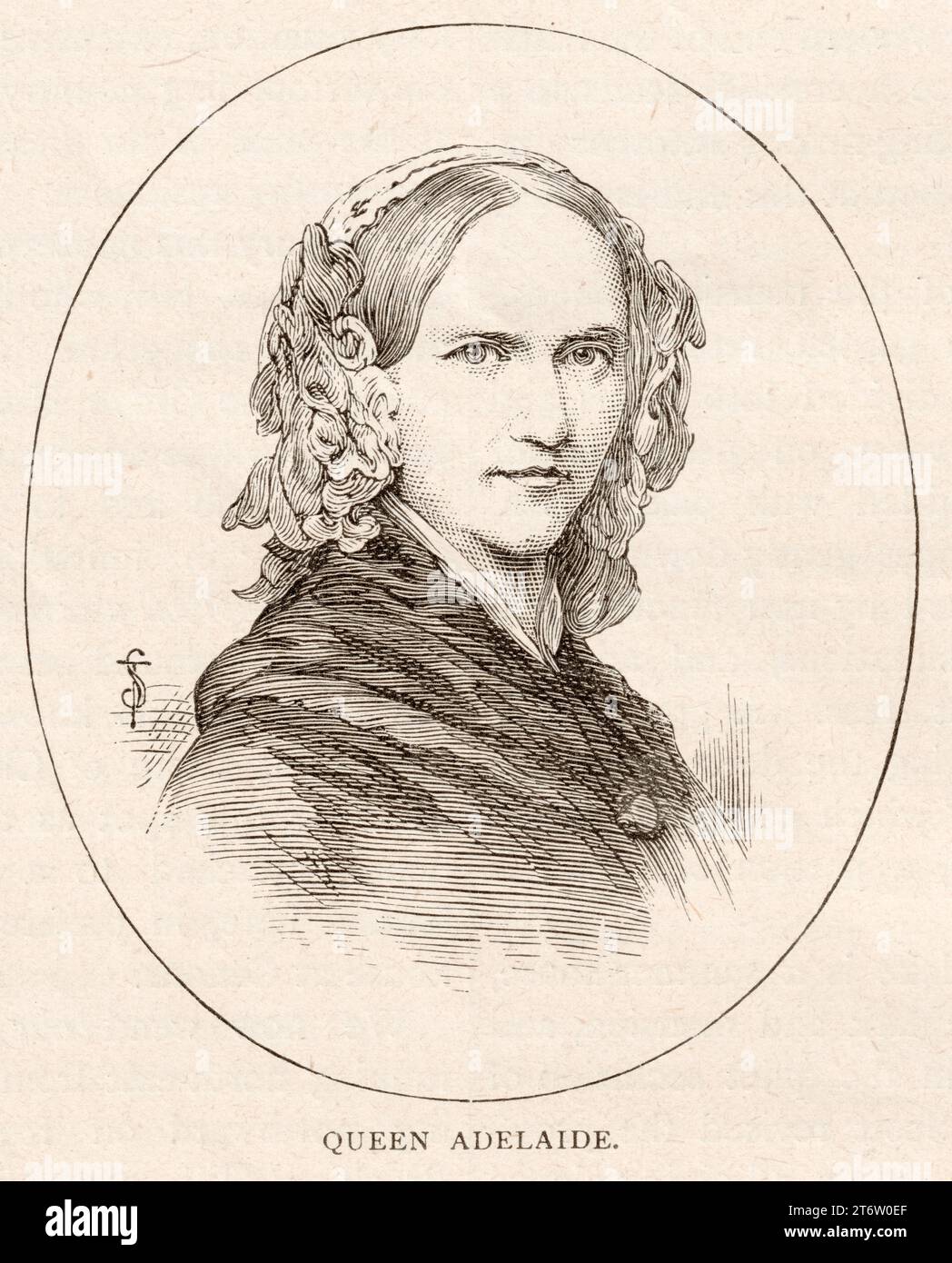 Engraving of Queen Adelaide from the book: “Greater London, volume 1 ...