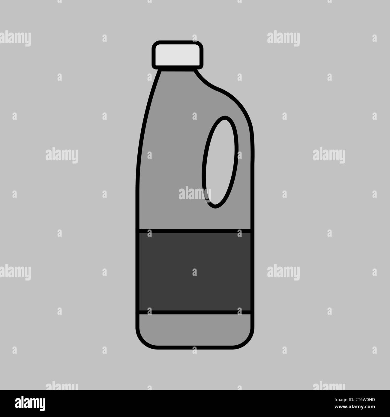 Milk plastic bottle vector grayscale icon. Dairy product sign. Graph ...