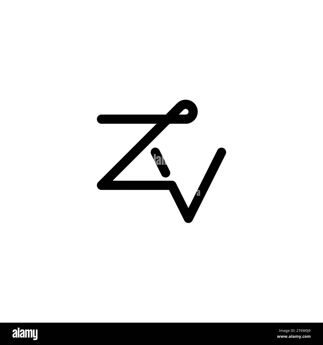Initial zv logo Black and White Stock Photos & Images - Alamy