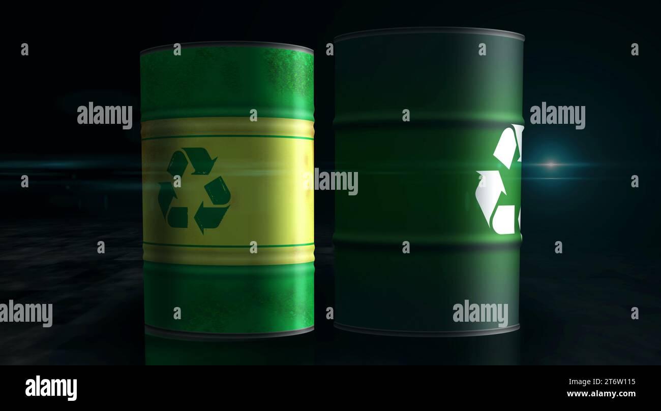 Recycling ecology reuse barrels concept hi-res stock photography and ...