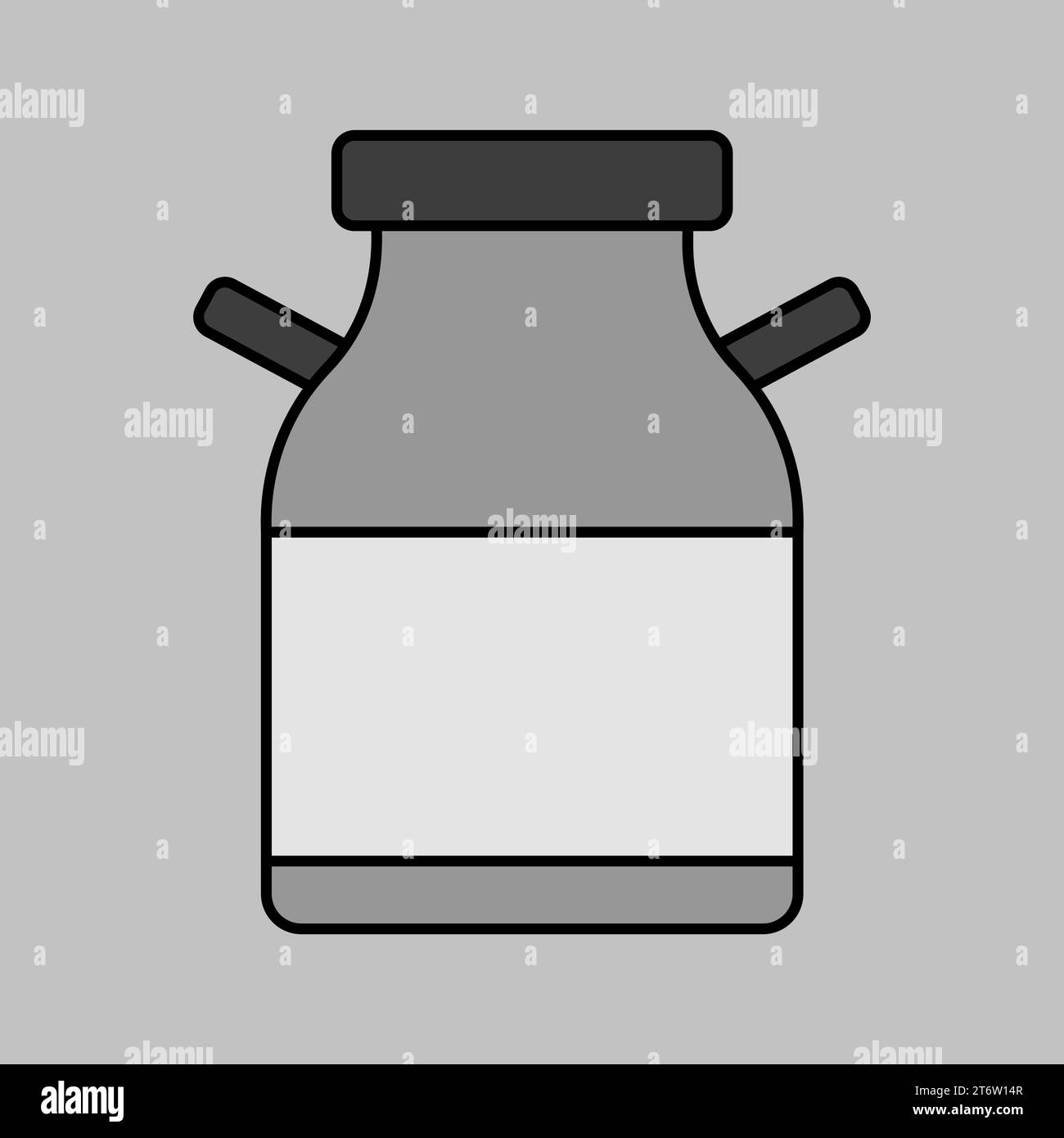 Milk barrel vector grayscale icon. Dairy product sign. Graph symbol for ...