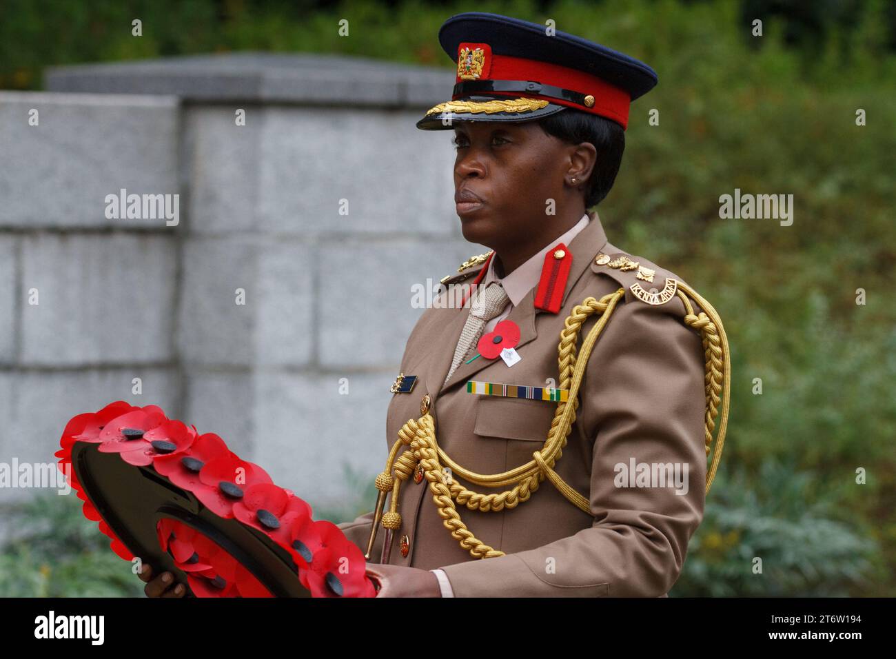The Defence Attache for the republic of Kenya, Colonel E B Wanjiku lays ...