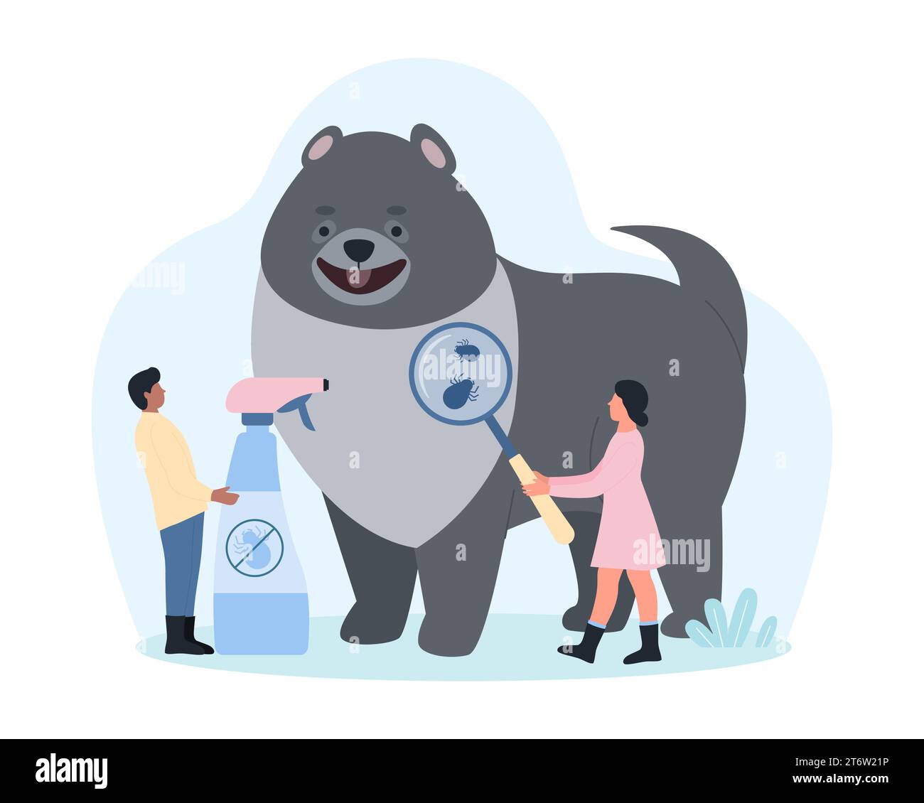 Diagnosis of parasite infection by veterinarian vector illustration ...