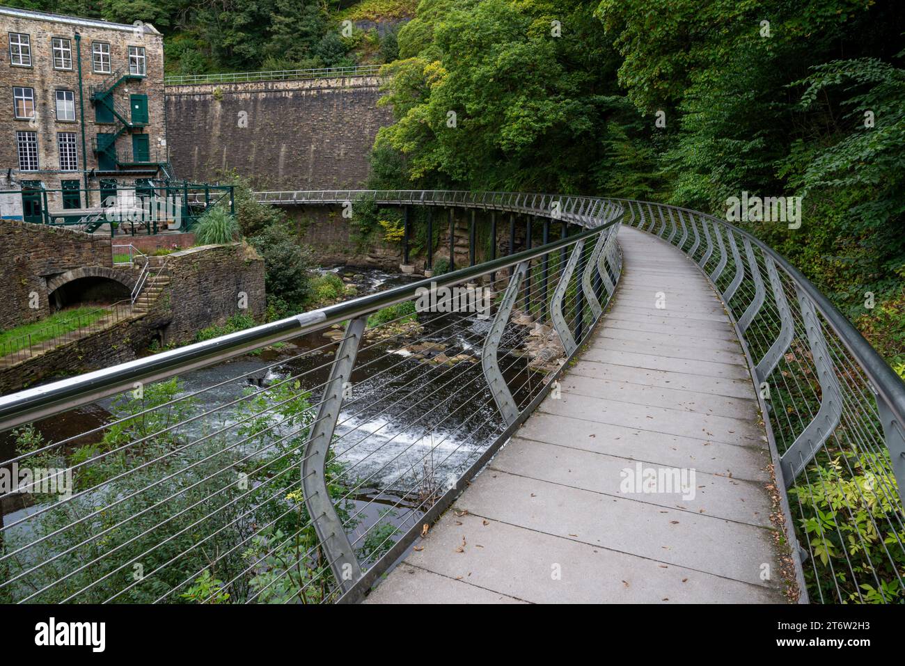 The Torrs Riverside Park at New Mills, Derbyshire, England. The ...