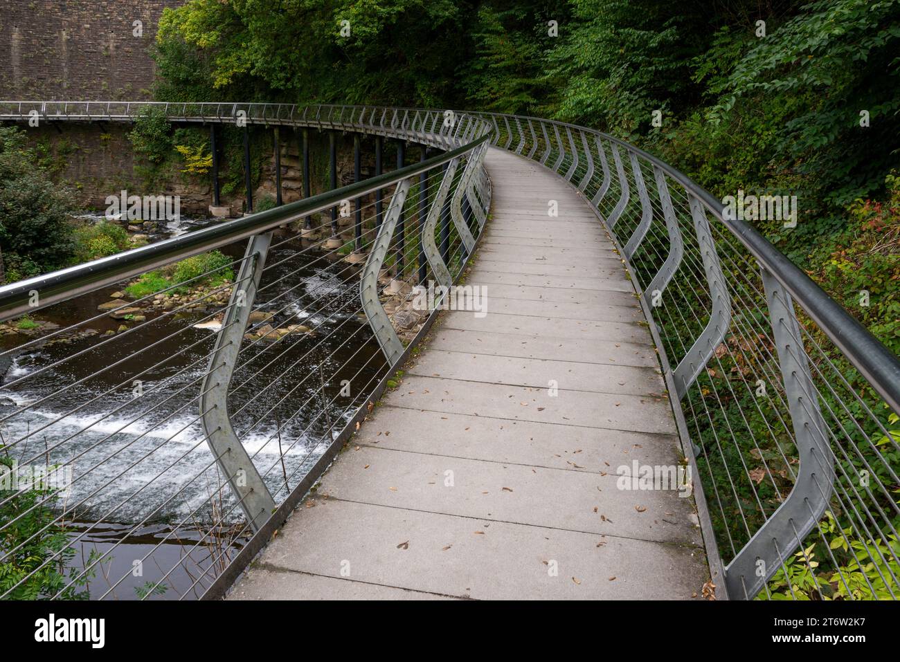 The Torrs Riverside Park at New Mills, Derbyshire, England. The ...