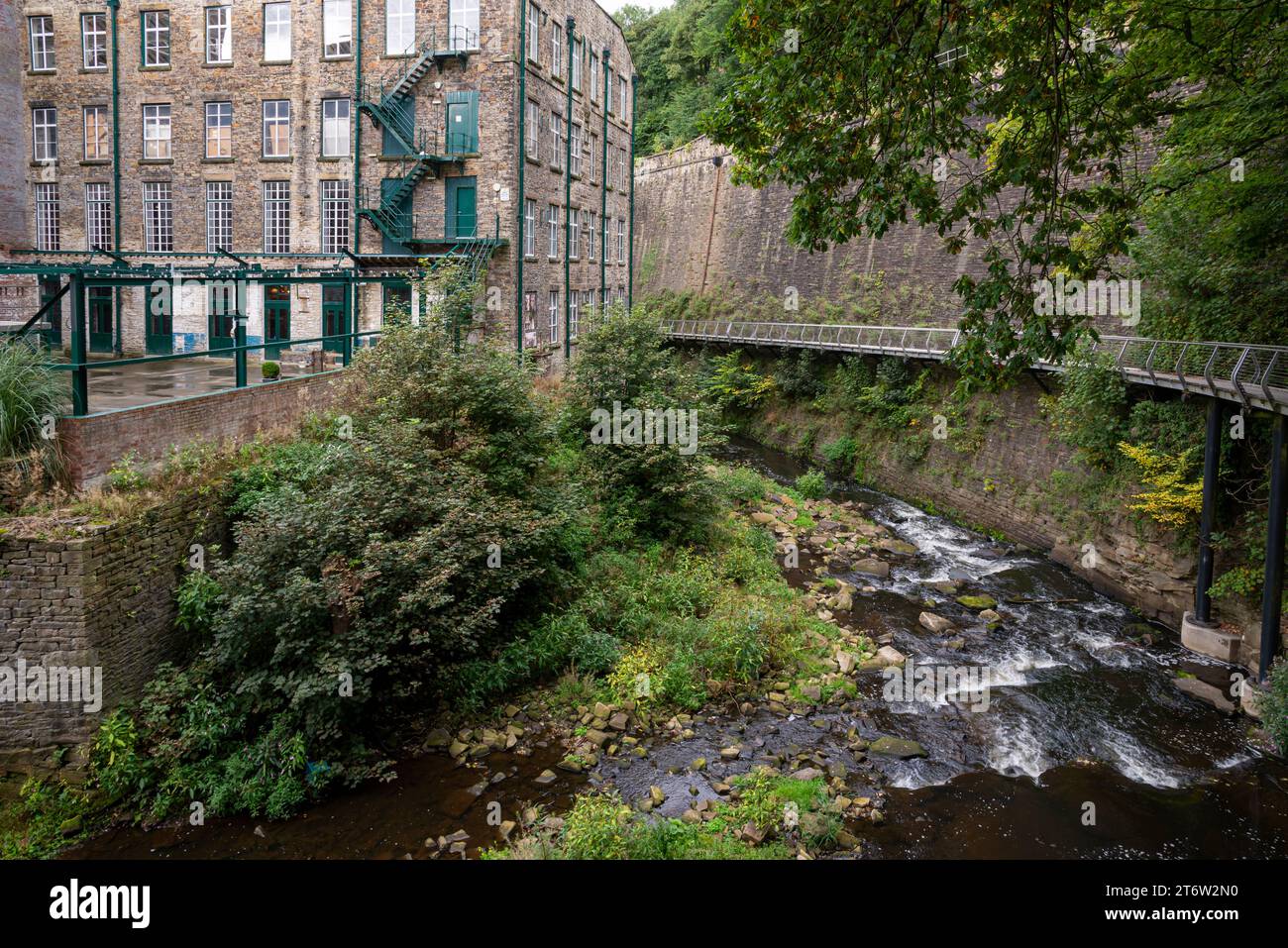 The Torrs Riverside Park at New Mills, Derbyshire, England. The ...