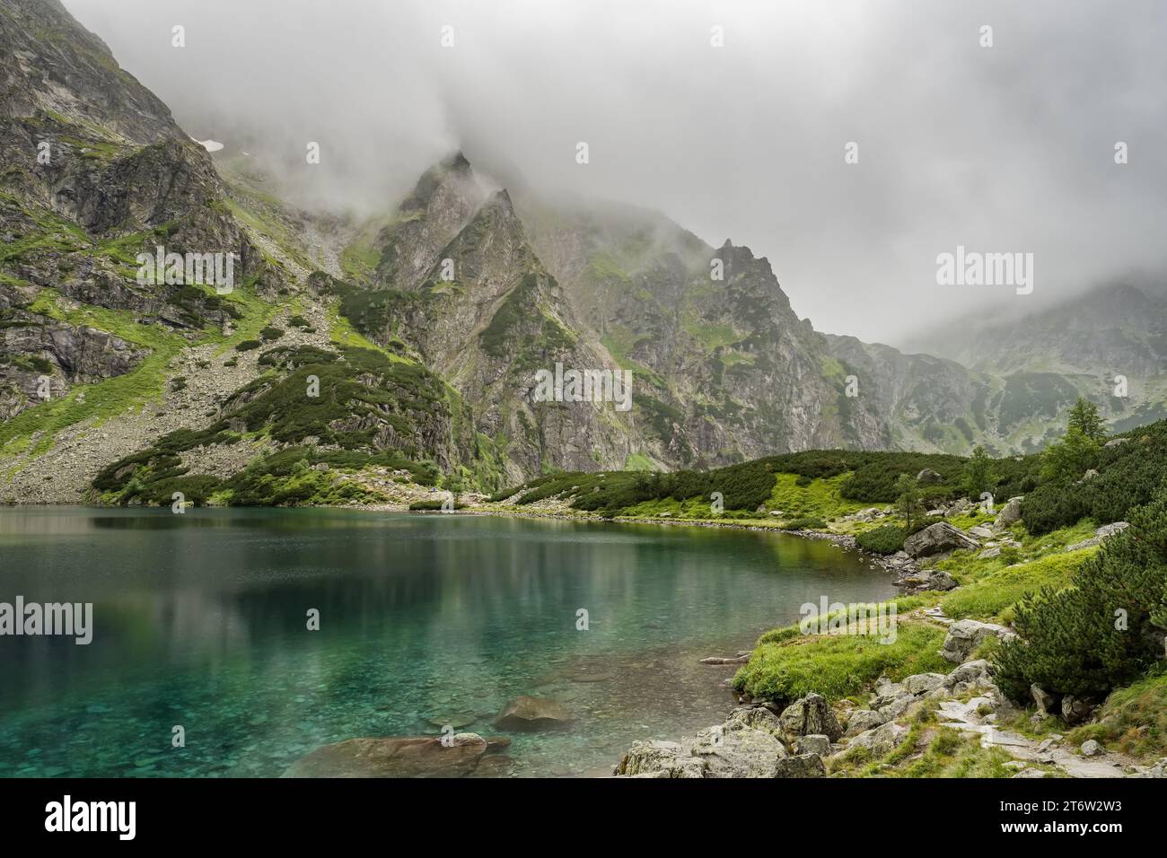 Blake lake in a valley of polish Tatra Mountains in Zakopane, Poland ...