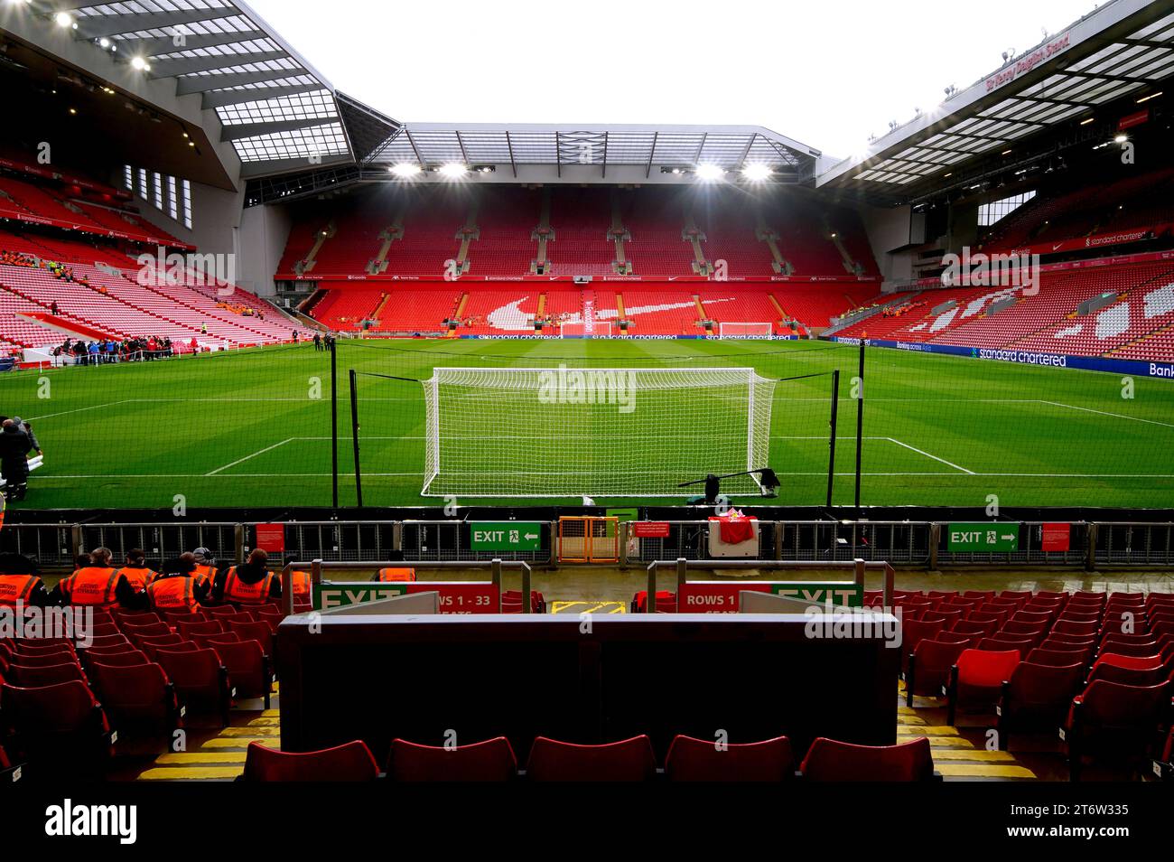 A general view of the Anfield Road stand ahead of the Premier League ...