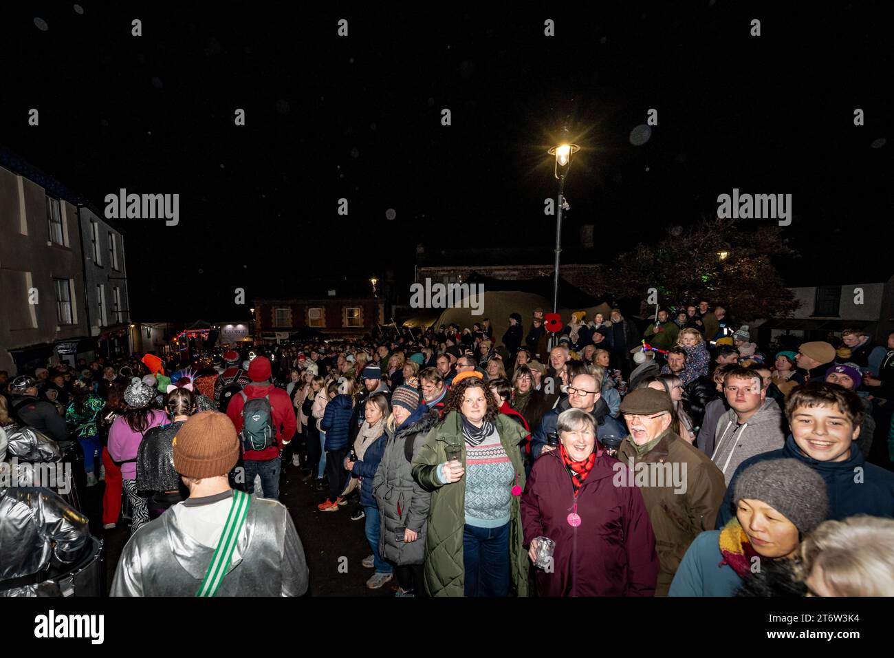 Hatherleigh, UK. 11 Novmeber 2023. Colourful parade floats in the Hatherleigh Carnival & Tar ...