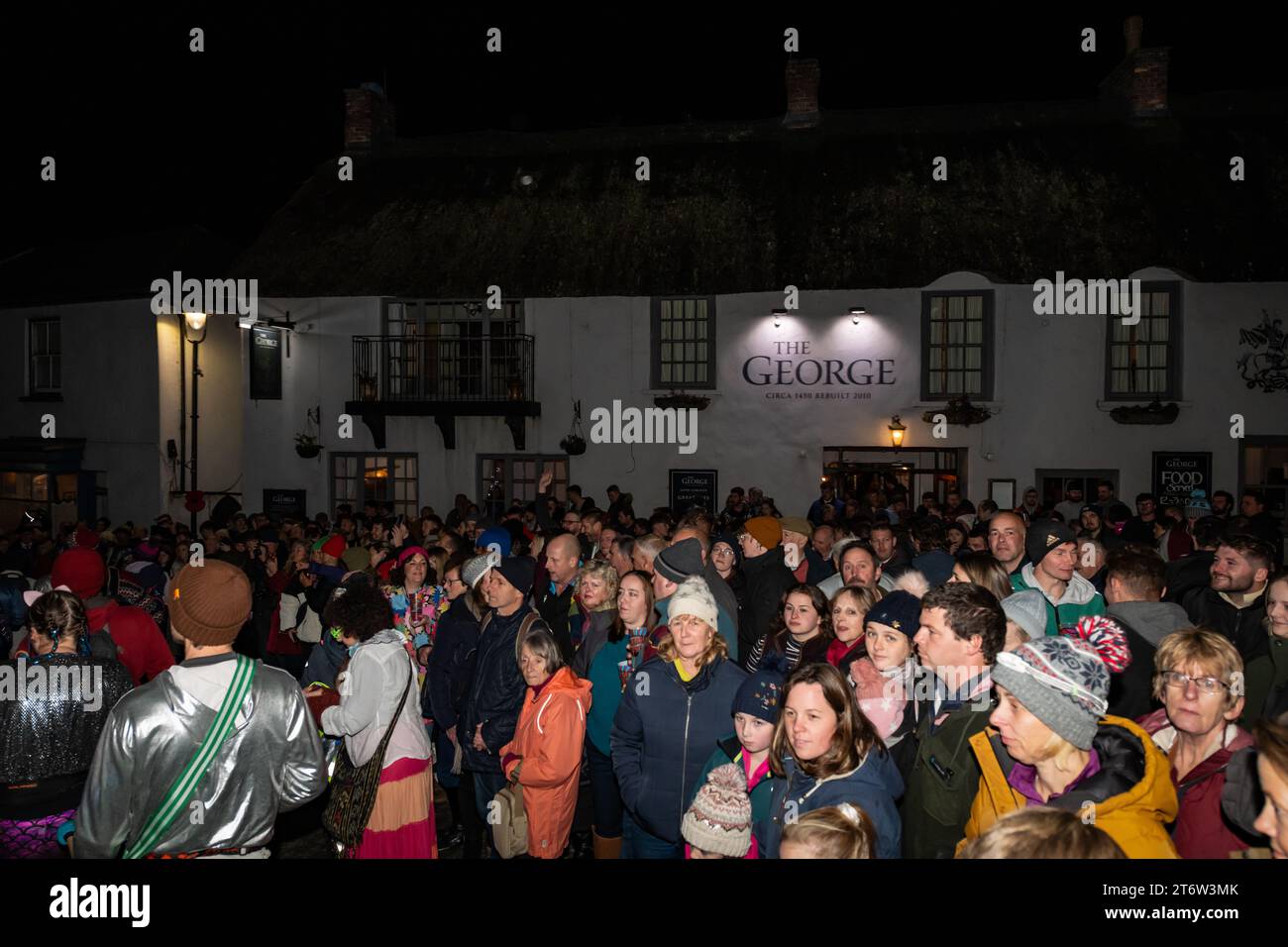 Hatherleigh, UK. 11 Novmeber 2023. Colourful parade floats in the Hatherleigh Carnival & Tar ...