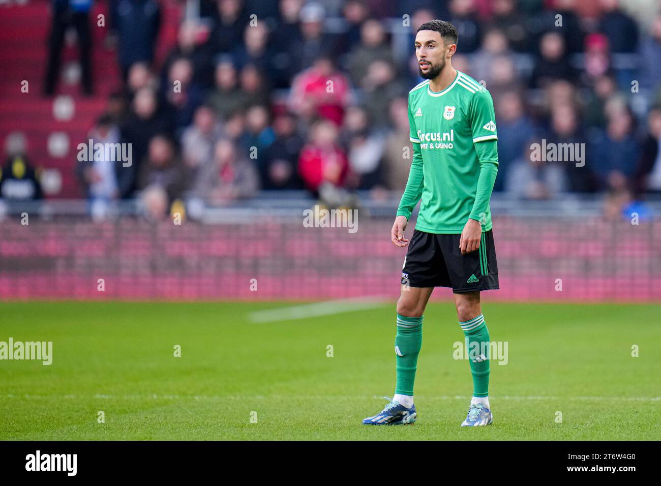 EINDHOVEN, NETHERLANDS - NOVEMBER 12: Younes Namli of PEC Zwolle looks ...