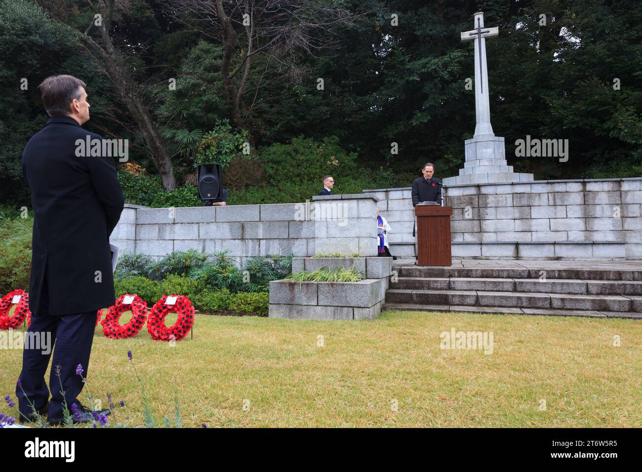 The New Zealand Ambassador, Hamish Cooper, leads the Remembrance Sunday ...