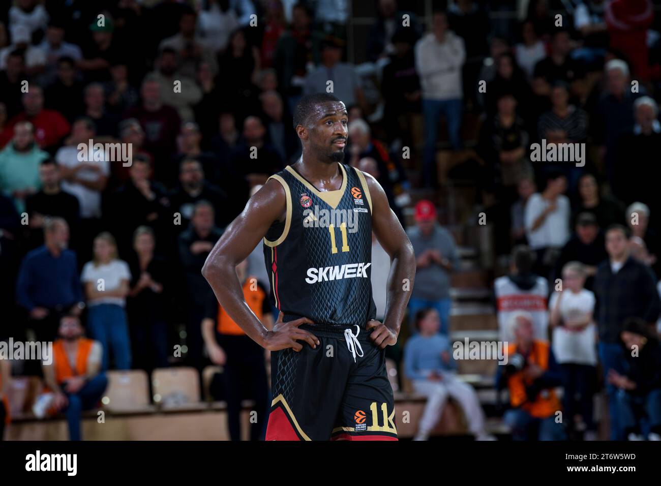 Monaco player #11 Alpha Diallo is seen in action during day 7 of the ...