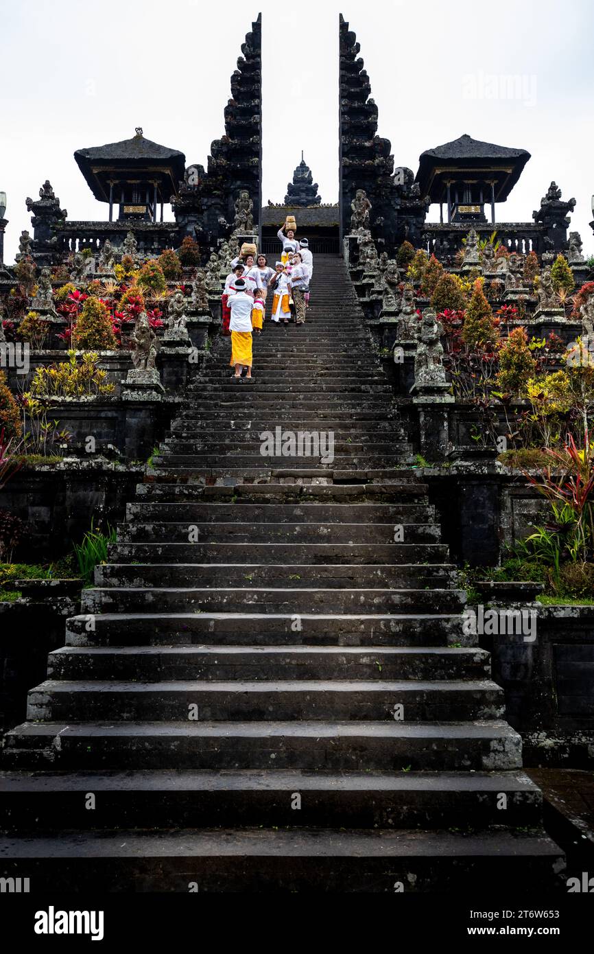 The Besakih Temple on Mount Agung Volcano. The holiest and most ...